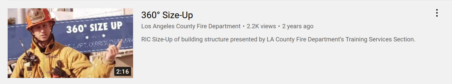 Basic Sizeup Command – L.A. County Firefighters' Association