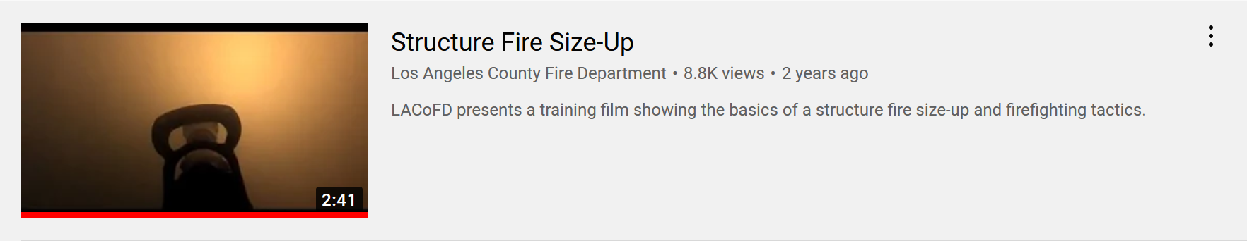 Basic Sizeup Command – L.A. County Firefighters' Association